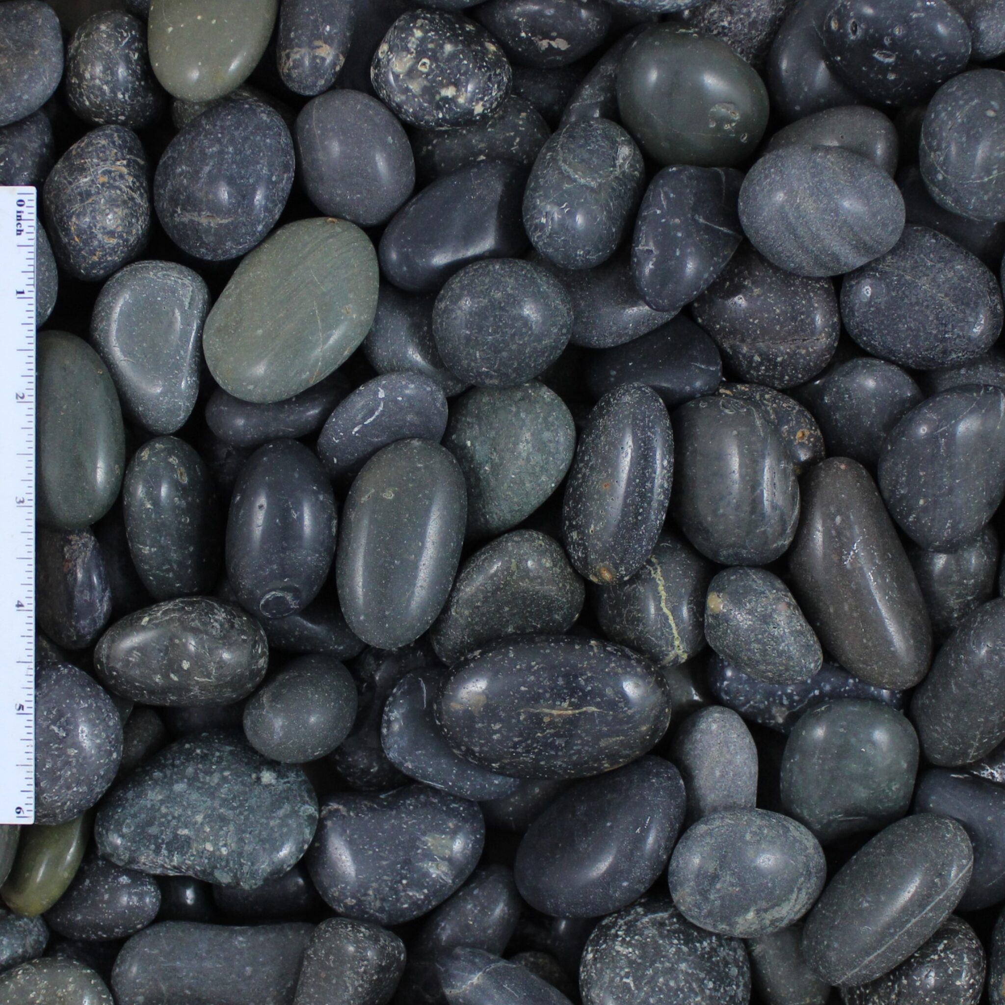 Polished Black Mexican Beach Pebbles, Wholesale Stone