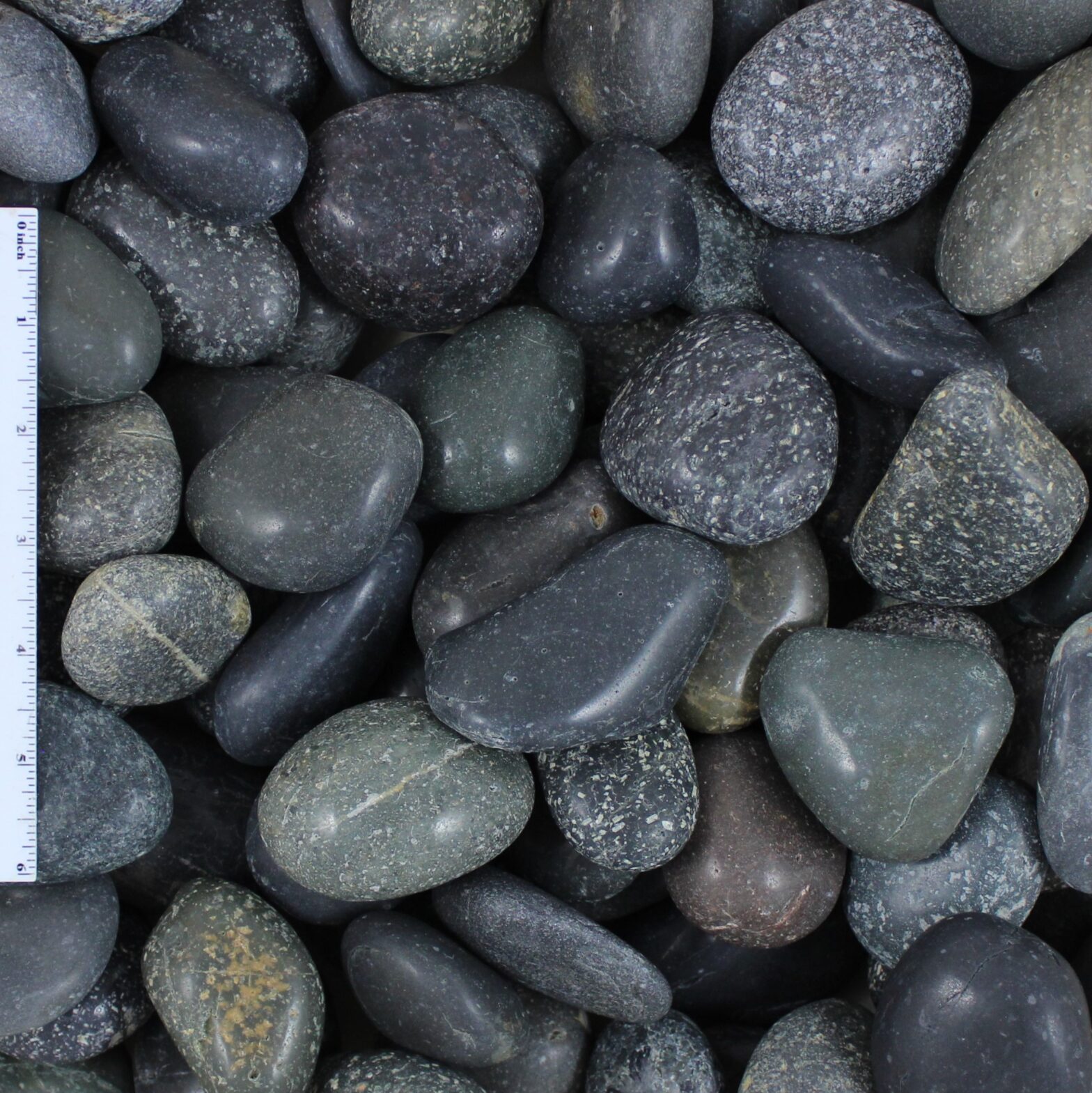 Polished Black Mexican Beach Pebbles, Wholesale Stone