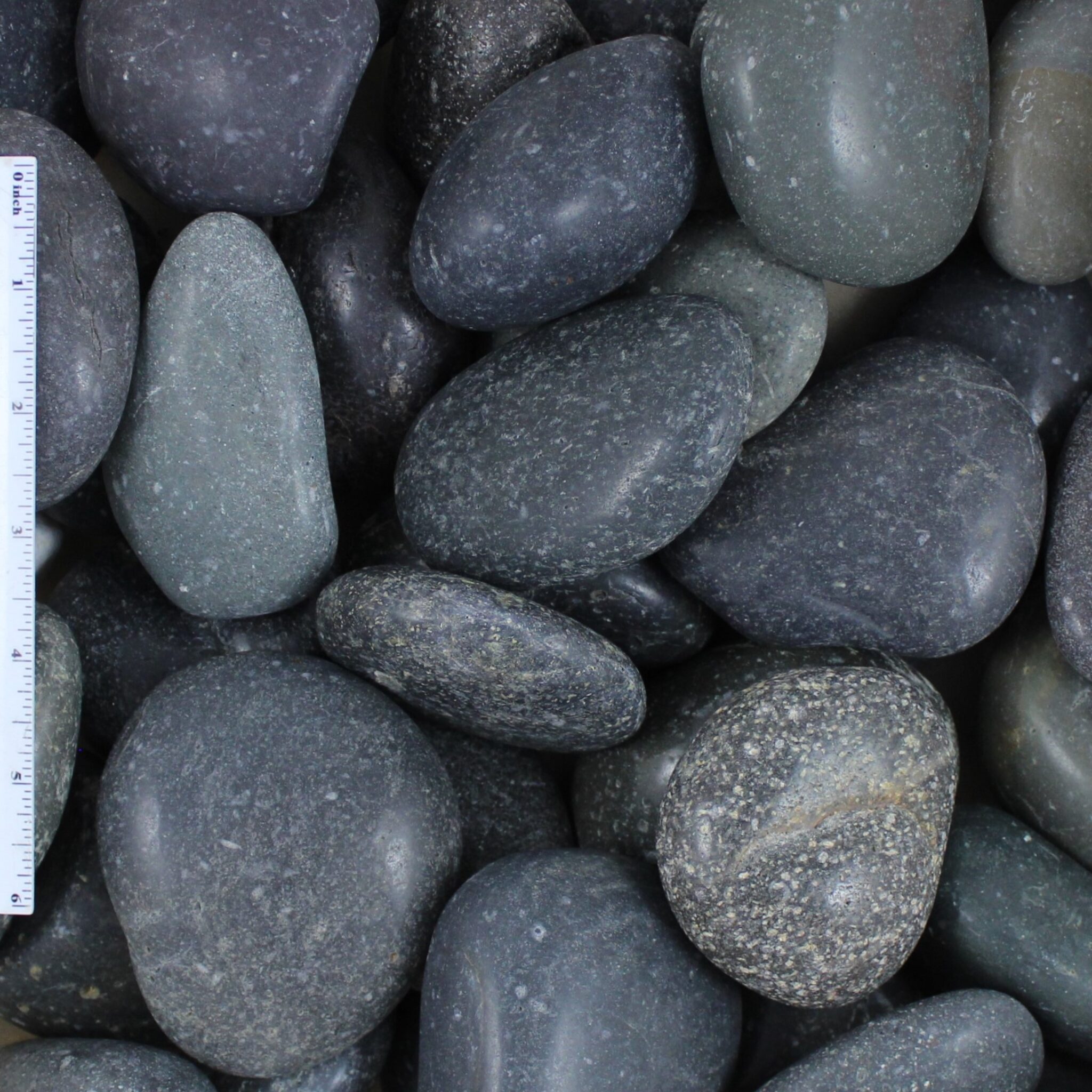 Polished Black Mexican Beach Pebbles, Wholesale Stone